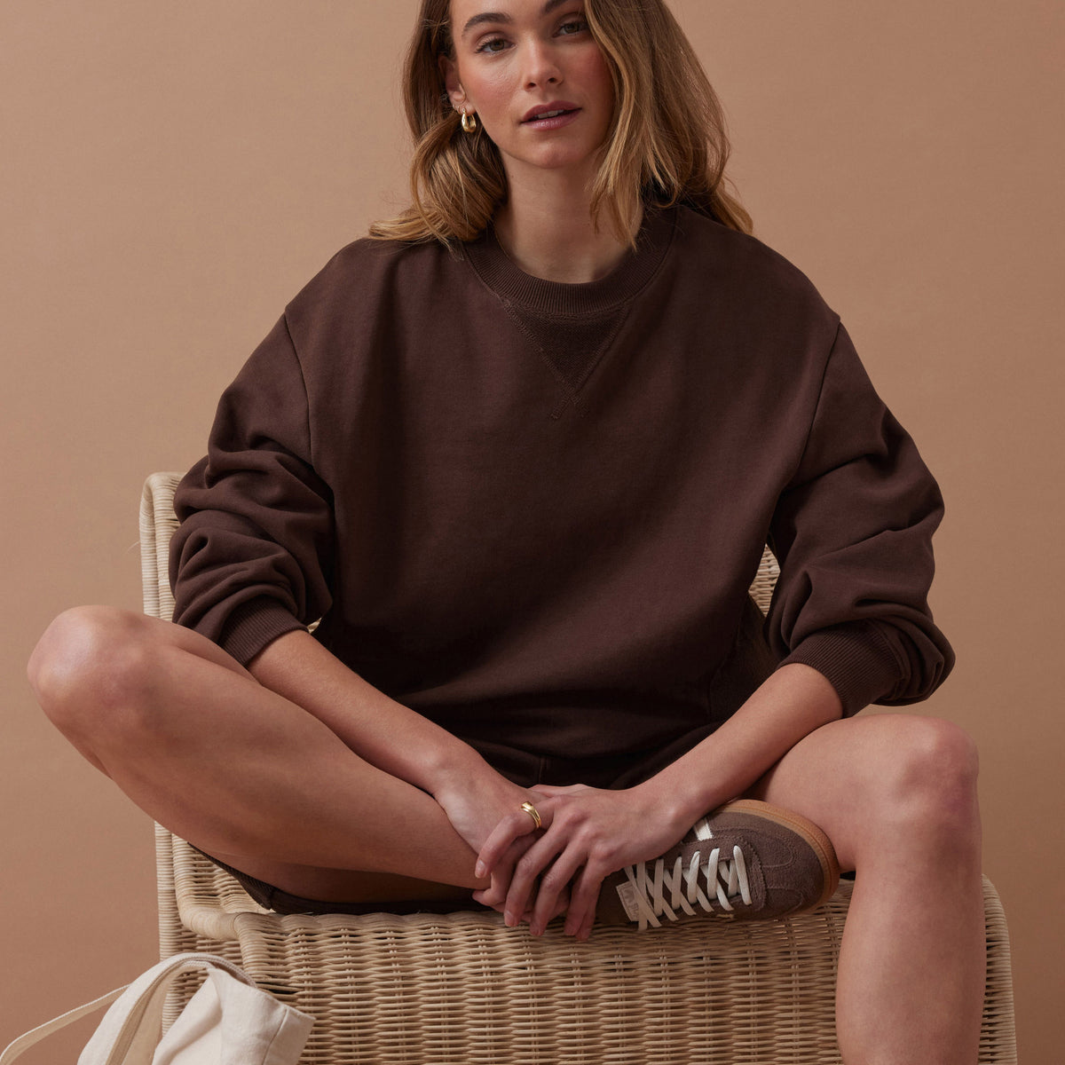 Ruby Reverse Panel Crew - Chocolate | Ceres Life – Little Cove Collective