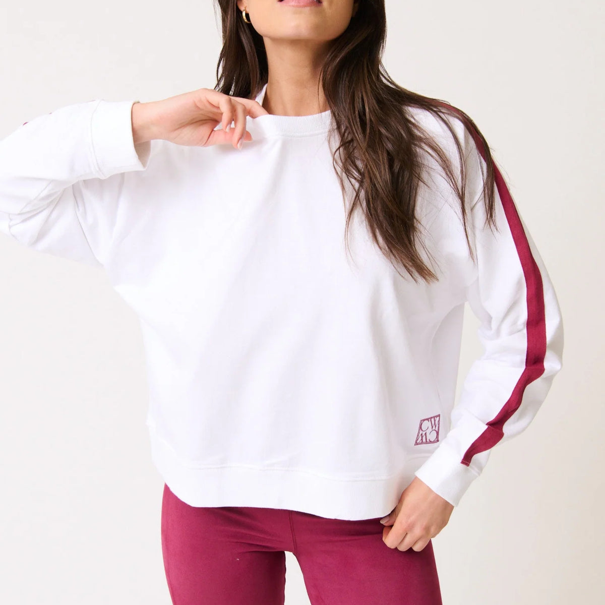Ada Slim Sweater - White | Cartel & Willow – Little Cove Collective