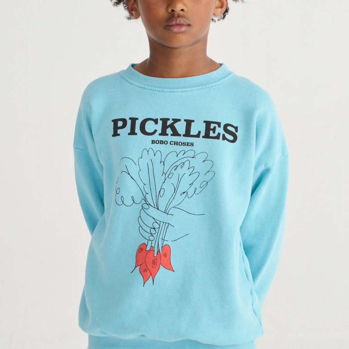 Bunch Of Vegetables Sweatshirt - Light Blue | Bobo Choses – Little Cove ...