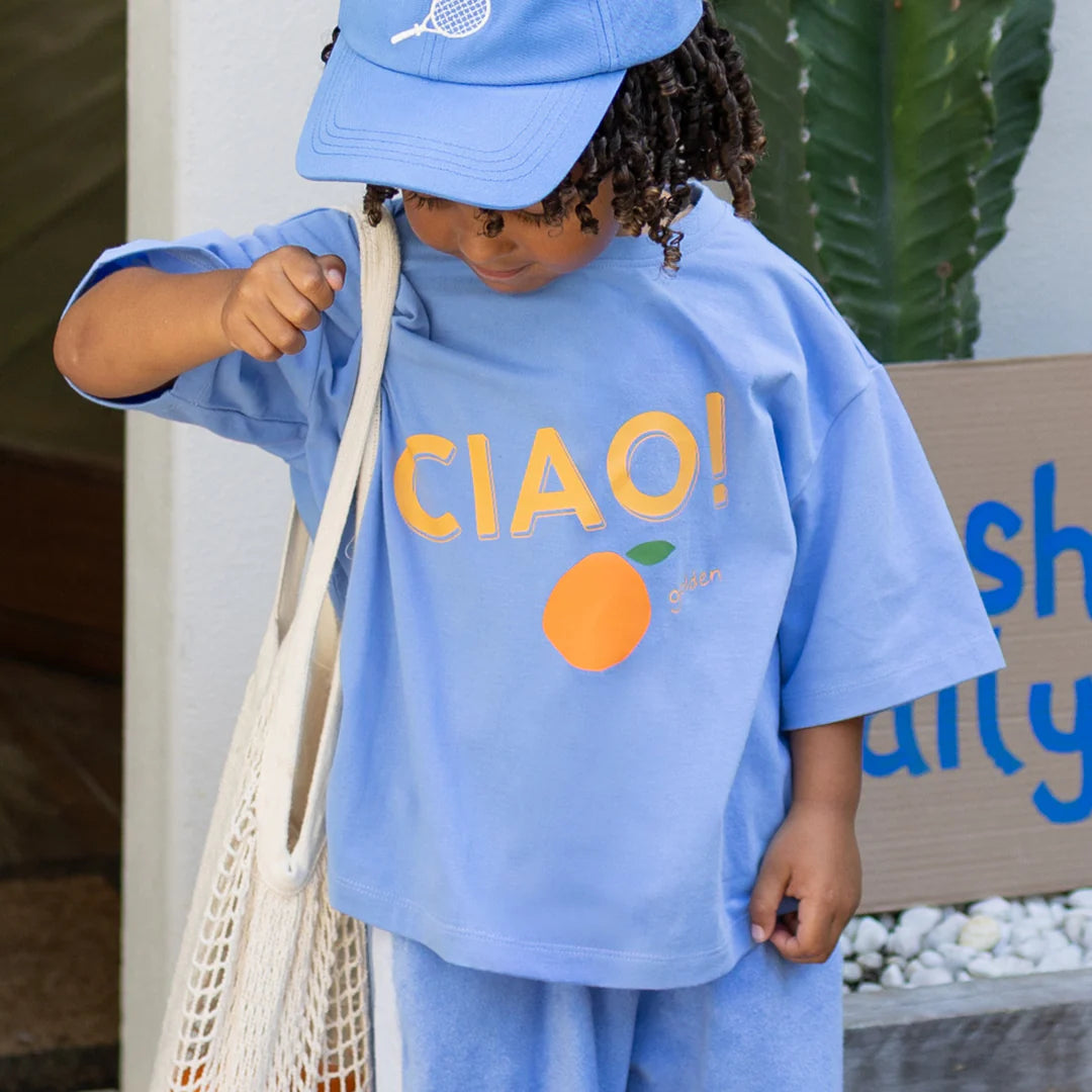 Ciao - Mid Sleeve Tee - Pool Blue | Golden Children – Little Cove ...