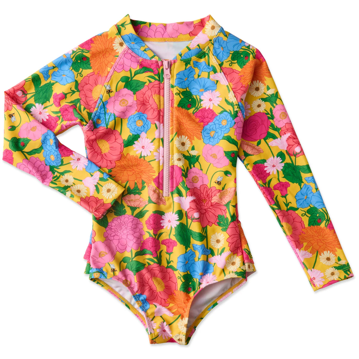Follow The Sun Yellow Long Sleeve Bathers | Kip & Co – Little Cove ...